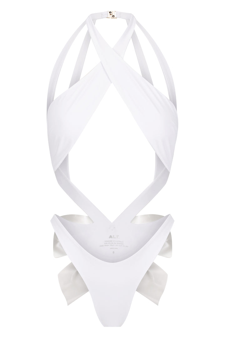 Bellisa Personalised White Bridal One Piece Swimsuit – ALT Swim